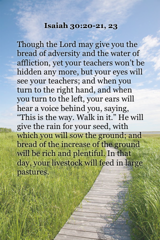 Isaiah 30:20-21, 23 - Daily Bible Inspirations