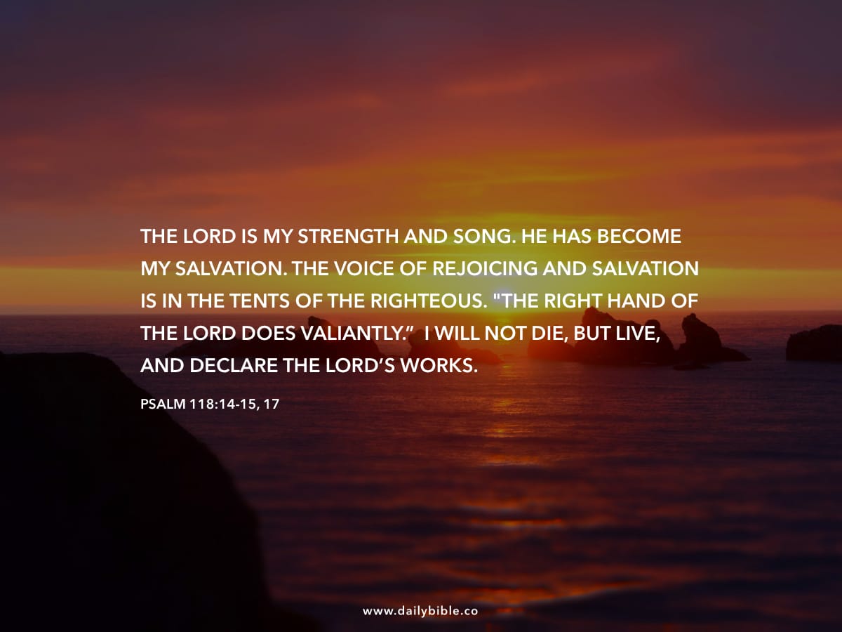 Psalm 118 14 15 17 Daily Bible Inspirations Psalm 118 14 15 17 Daily Bible Inspirations