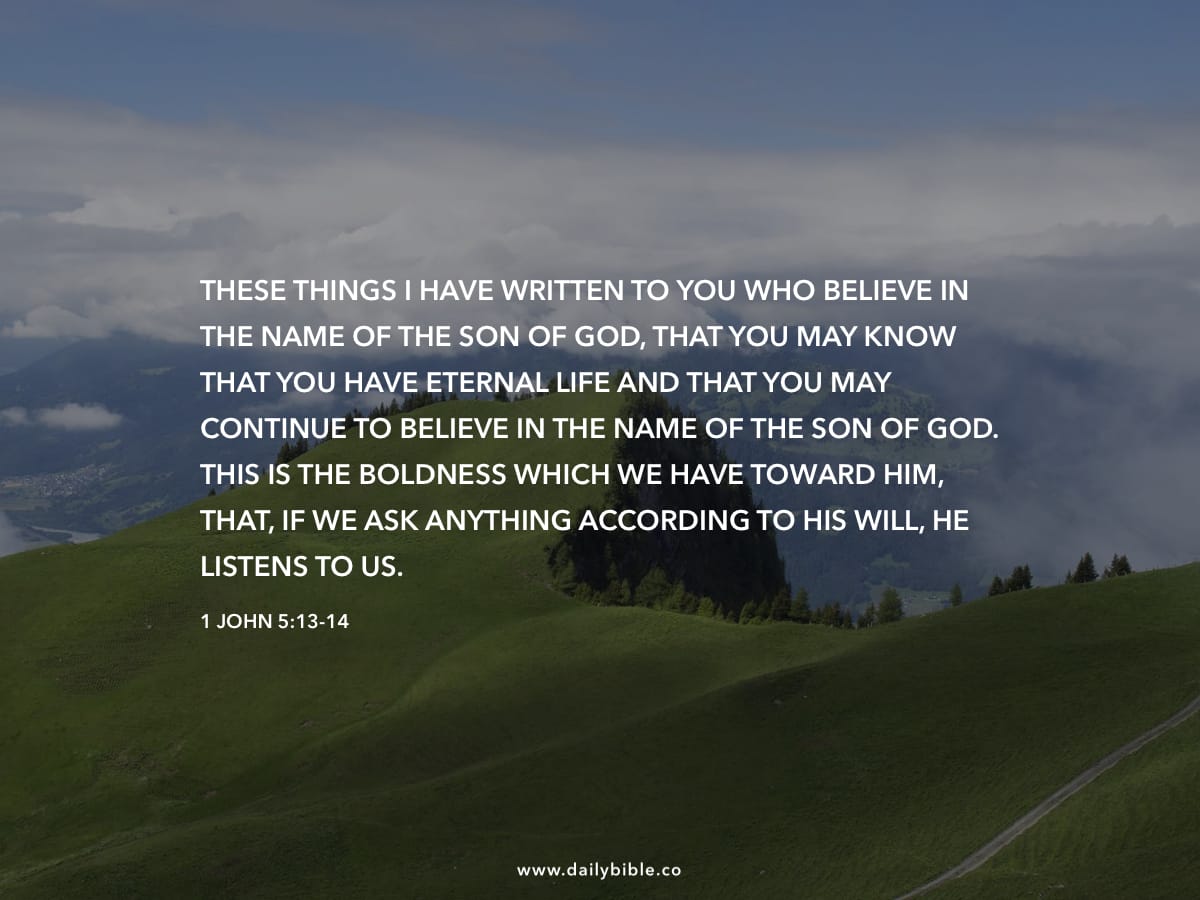 1 John 5 13 14 Daily Bible Inspirations