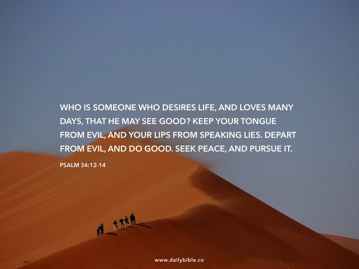 Psalm 34 12 14 Daily Bible Inspirations Psalm 34 12 14 Daily Bible Inspirations