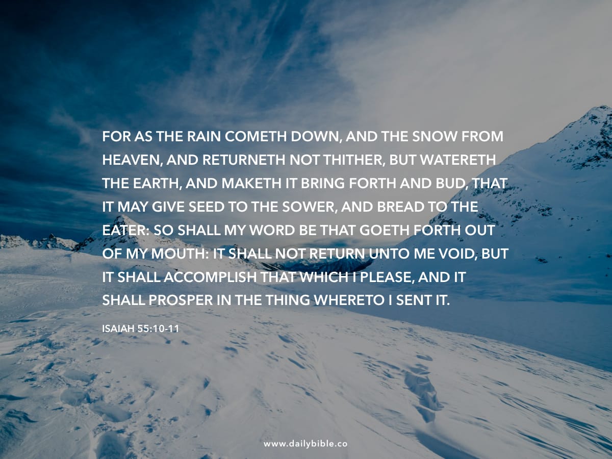 Isaiah 55 10 11 Daily Bible Inspirations