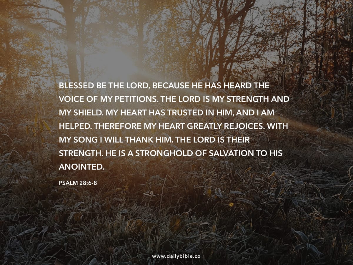 Psalm 28 6 8 Daily Bible Inspirations