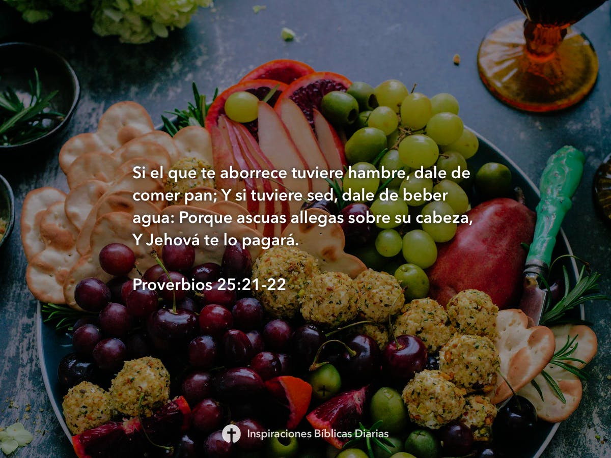 Proverbios 25:21-22 - Inspiraciones Bíblicas Diarias