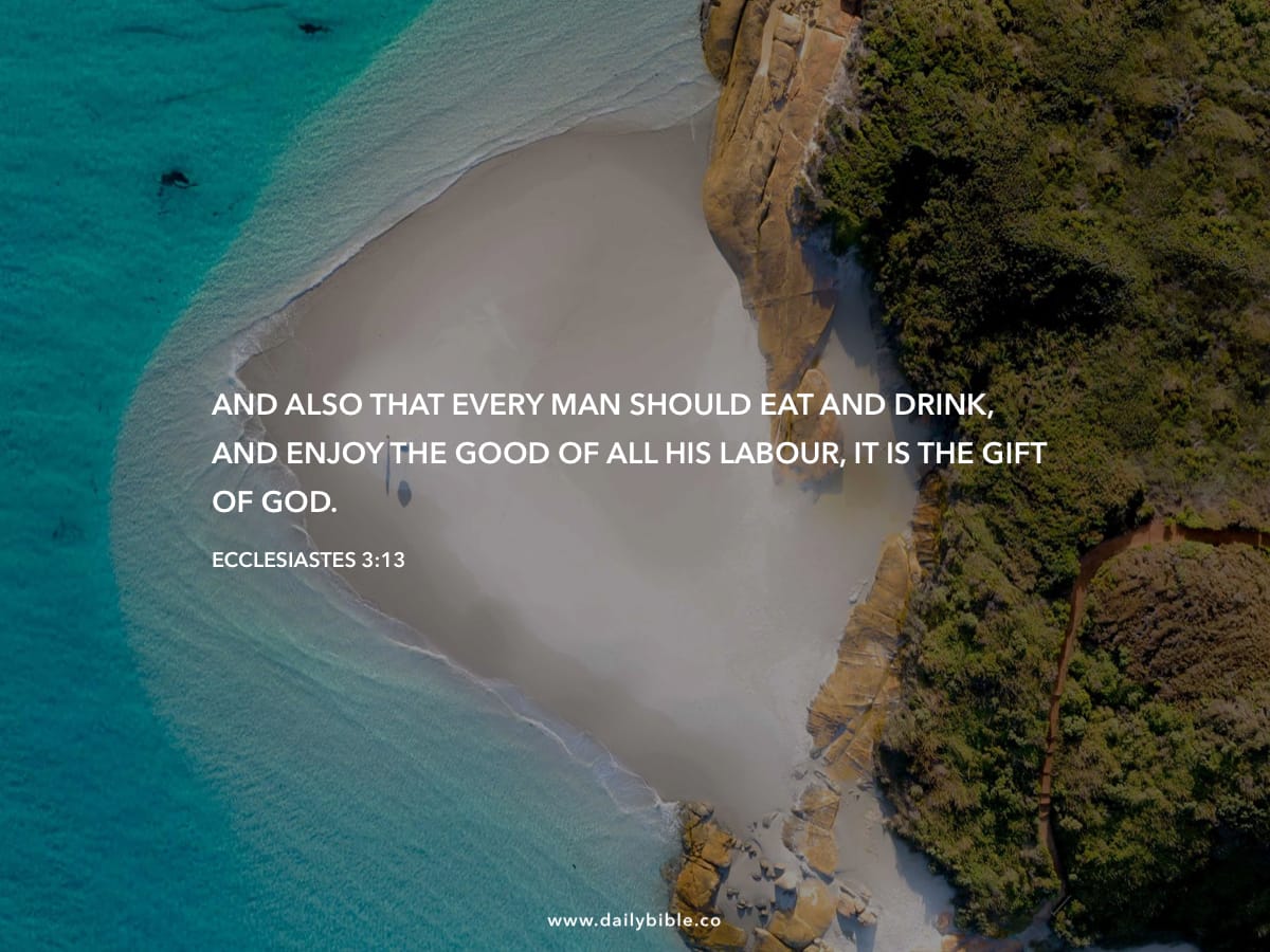 Ecclesiastes 3:13 - Daily Bible Inspirations