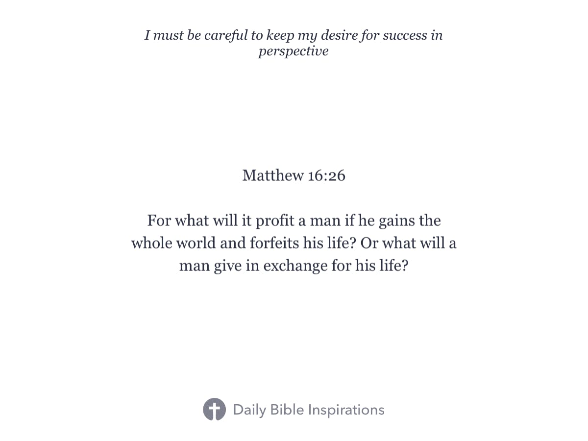 Matthew 16:26 - Daily Bible Inspirations