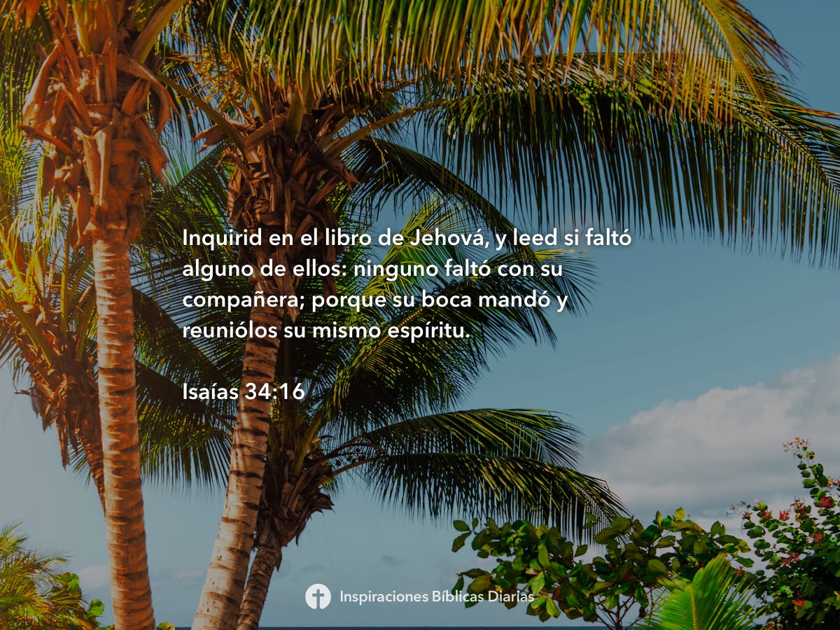 Isaías 34:16 - Inspiraciones Bíblicas Diarias