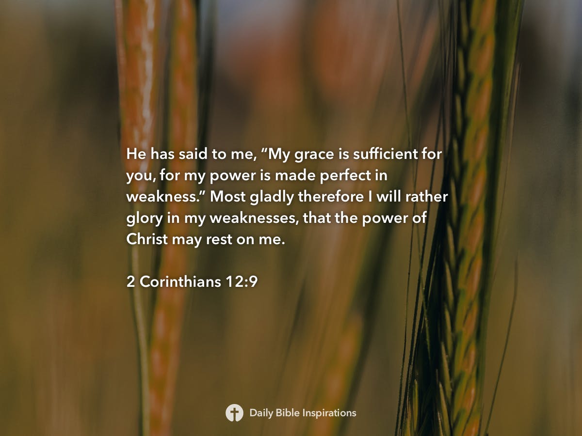 2 Corinthians 12:9 - Daily Bible Inspirations