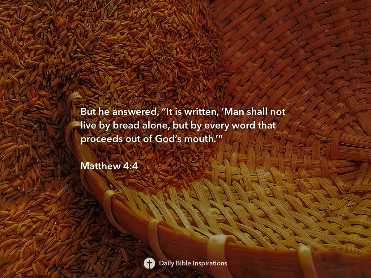 Matthew 4:4 - Daily Bible Inspirations