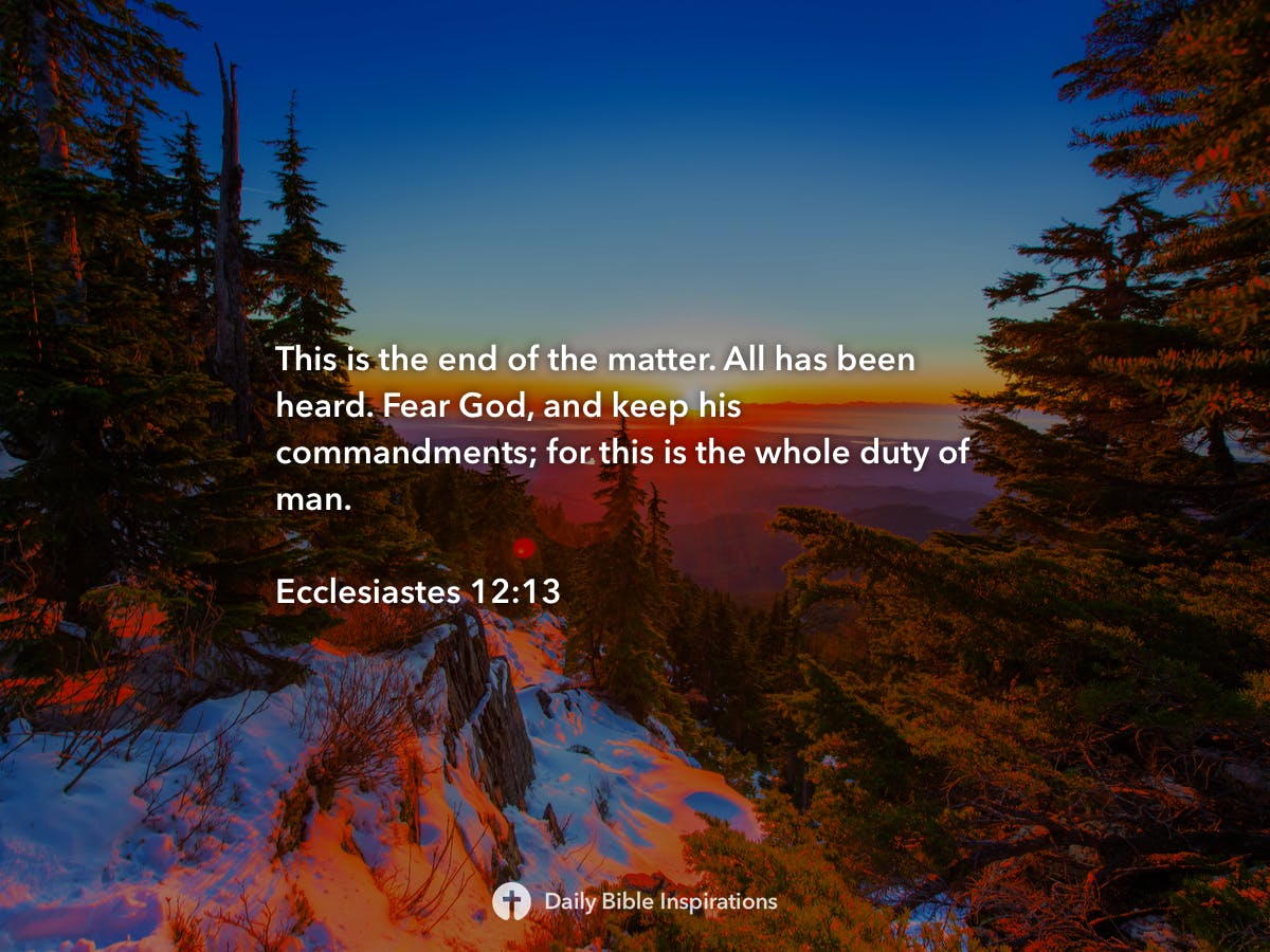 Ecclesiastes 12:13 - Daily Bible Inspirations
