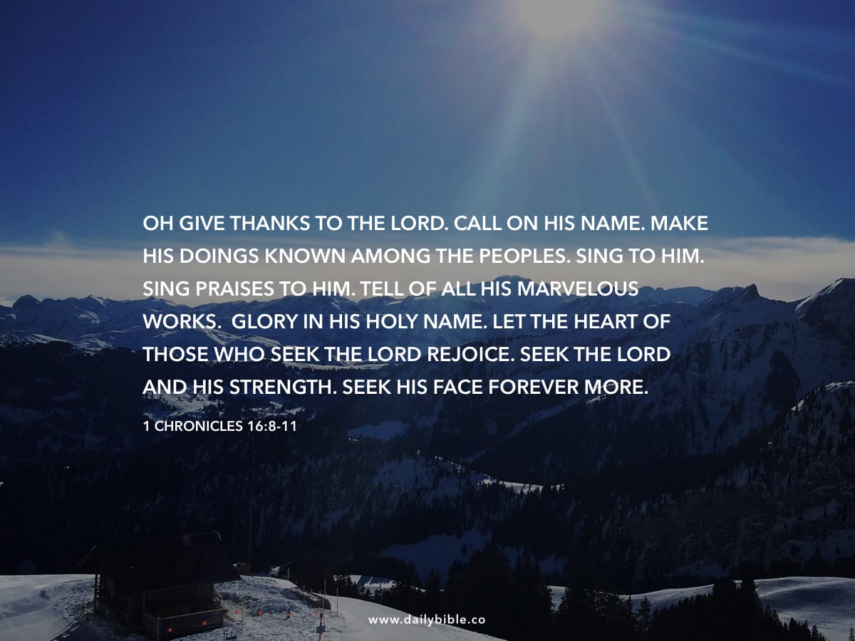 1 Chronicles 16:8-11 - Daily Bible Inspirations