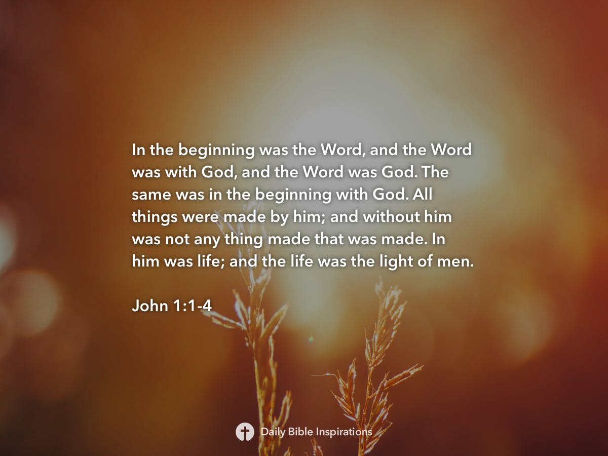 John 1:1-4 - Daily Bible Inspirations