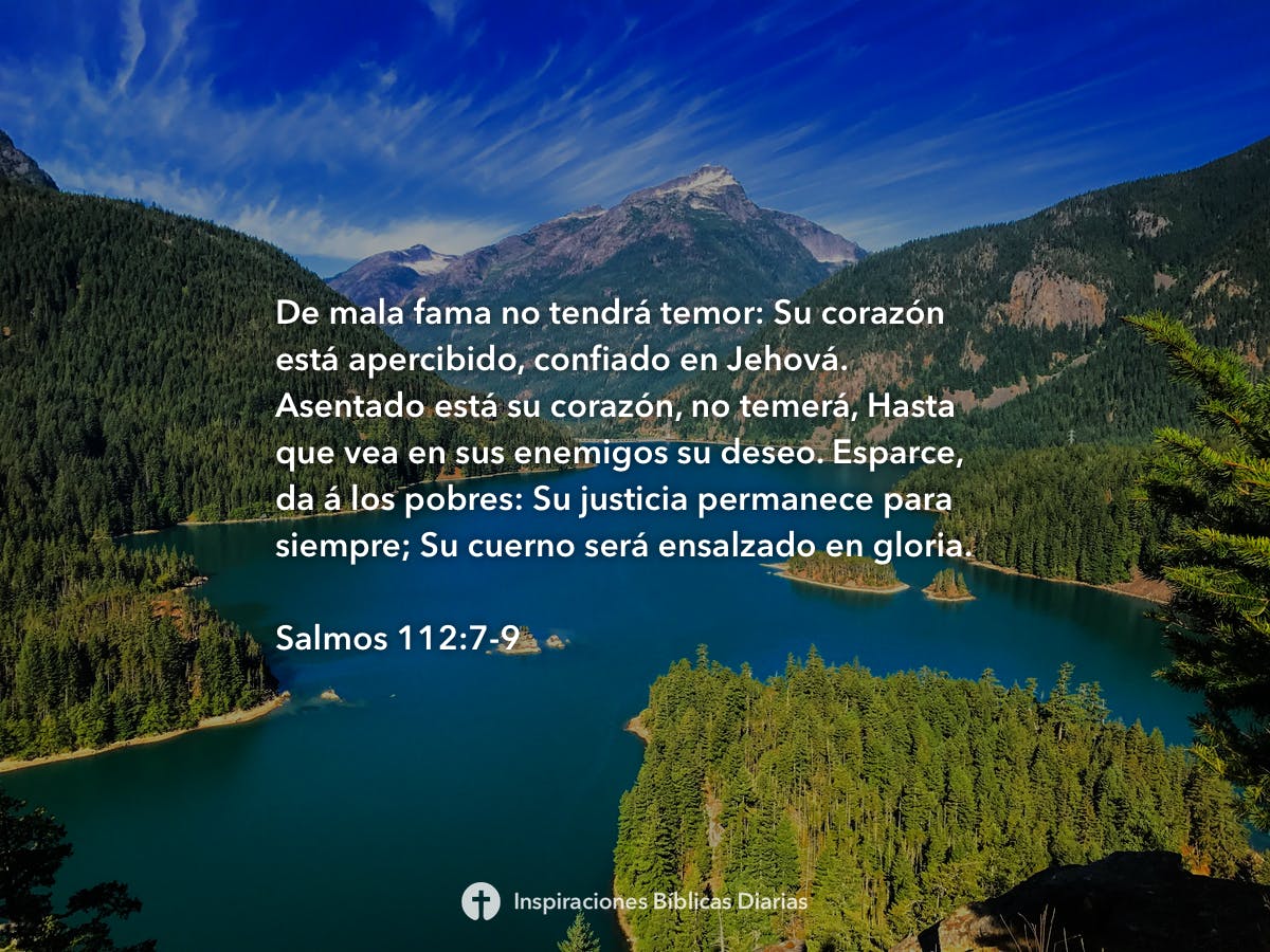 Salmos 112:7-9 - Inspiraciones Bíblicas Diarias