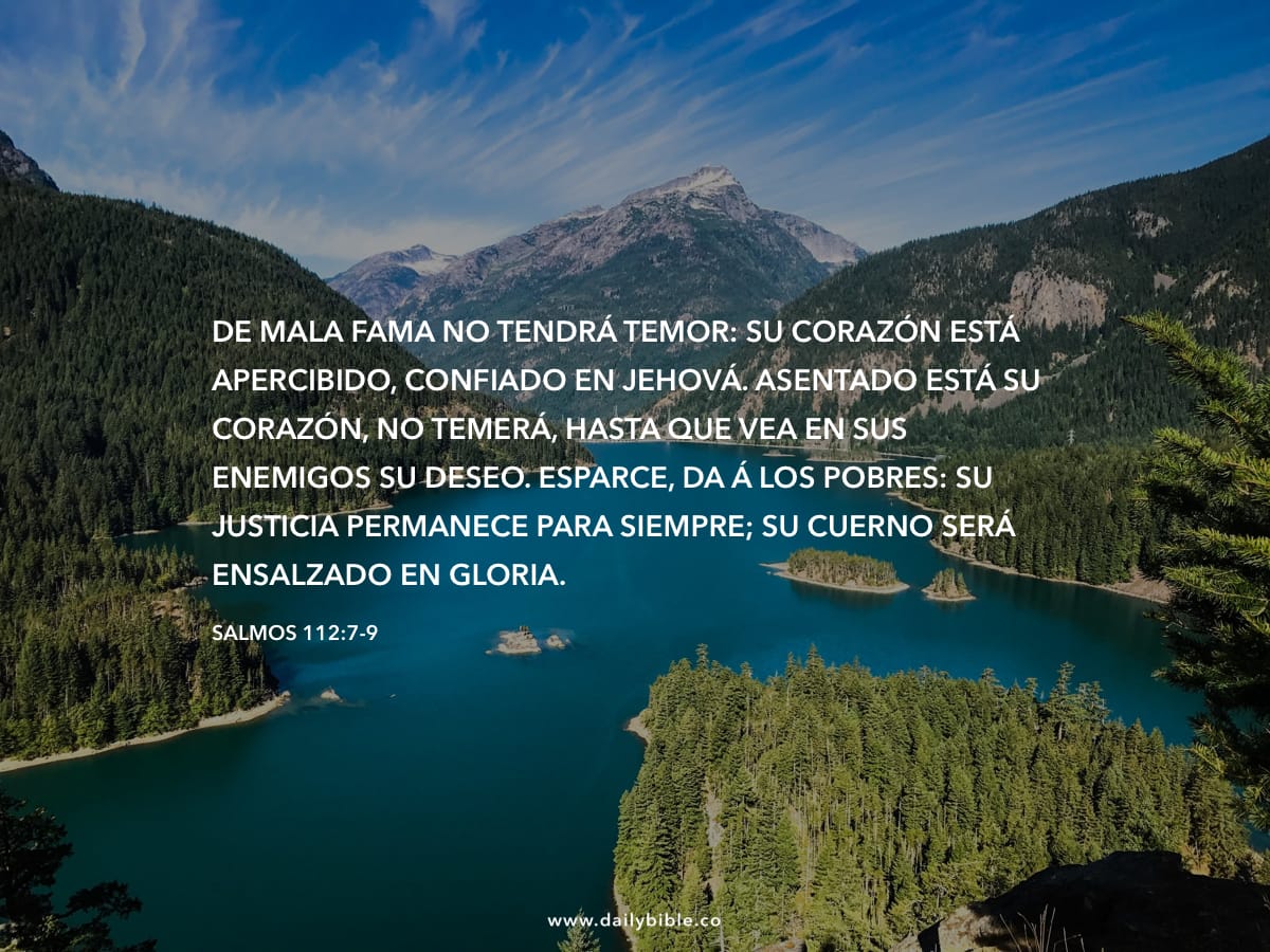 Salmos 112:7-9 - Inspiraciones Bíblicas Diarias