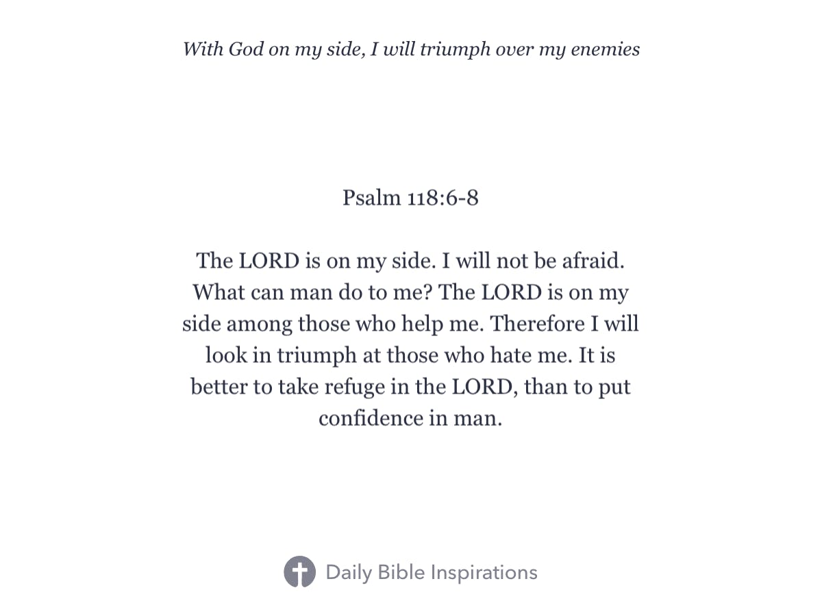 Psalm 118 6 8 Daily Bible Inspirations