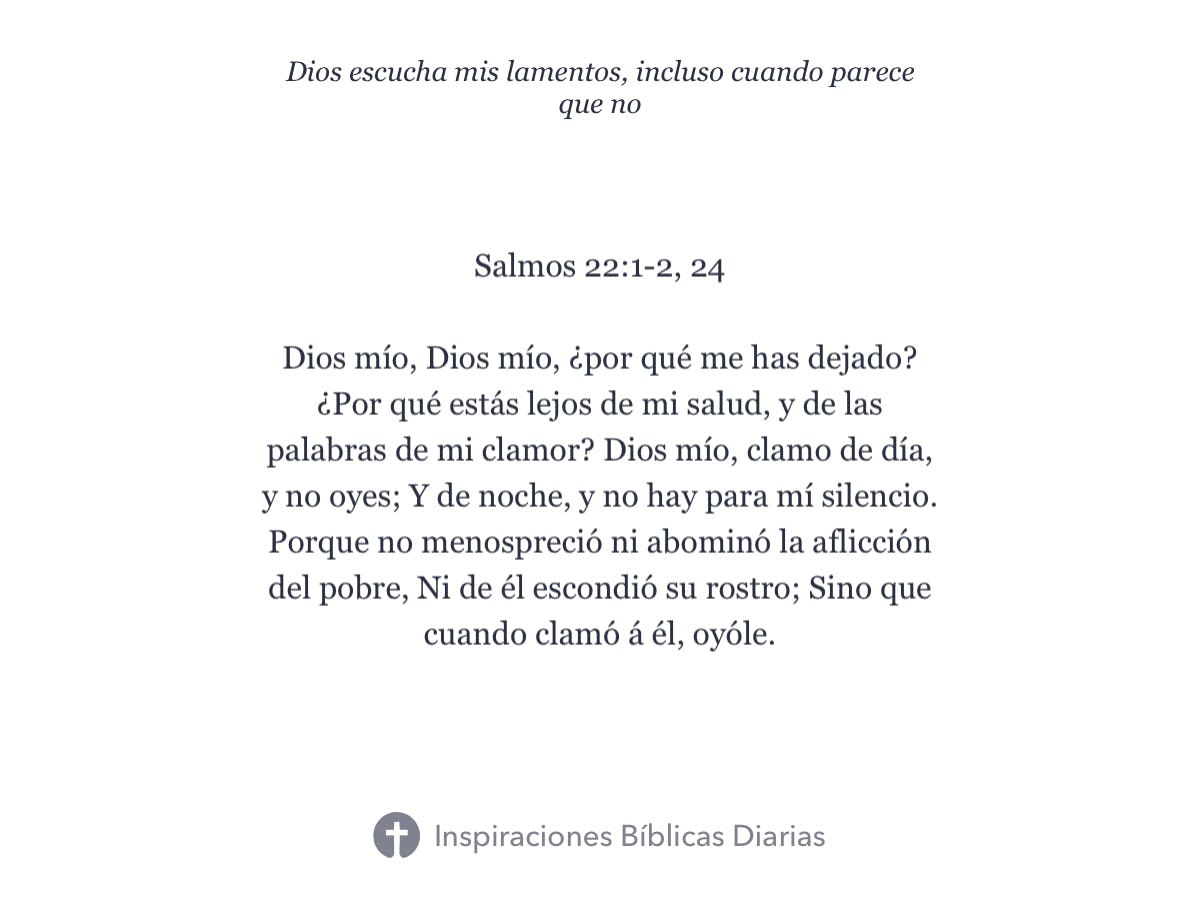 Salmos 22:1-2, 24 - Inspiraciones Bíblicas Diarias