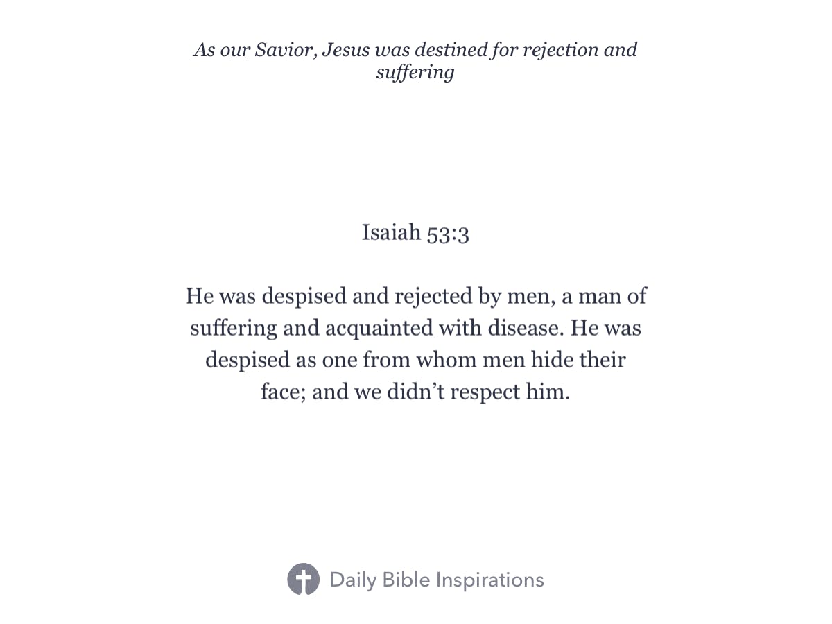 Isaiah 53:3 - Daily Bible Inspirations