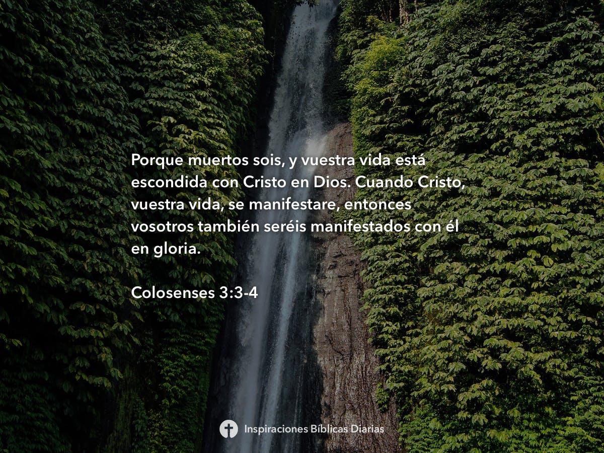 Colosenses 3:3-4 | Inspiraciones Bíblicas Diarias
