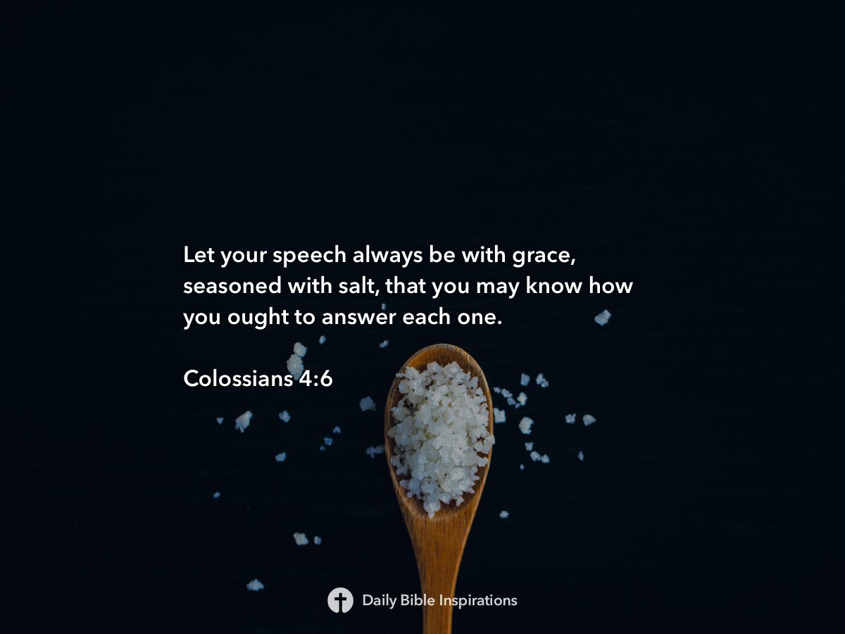 Colossians 4:6 - Daily Bible Inspirations