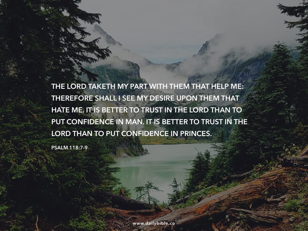 Psalm 118:7-9 - Daily Bible Inspirations