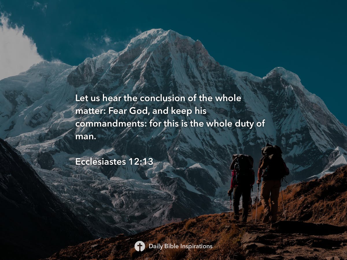 Ecclesiastes 12:13 - Daily Bible Inspirations