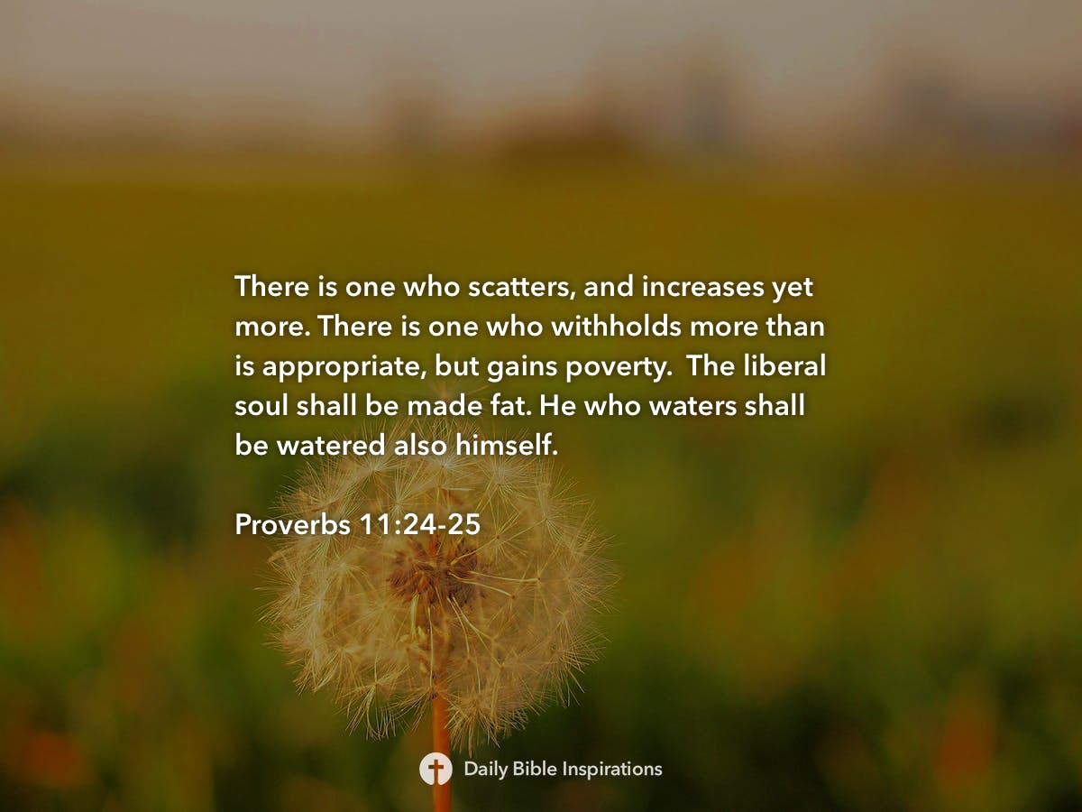 Proverbs 11:24-25 | Daily Bible Inspirations