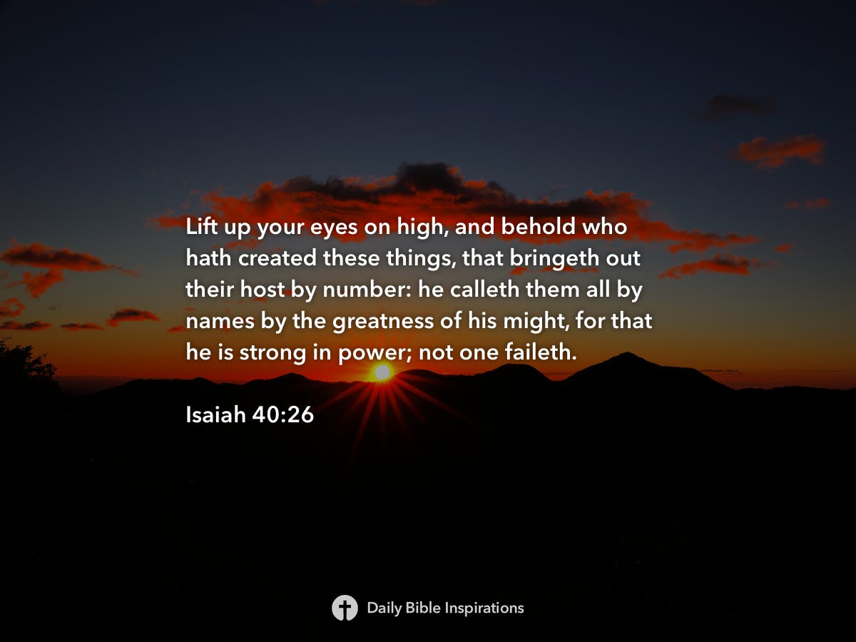 Isaiah 40 26 Daily Bible Inspirations