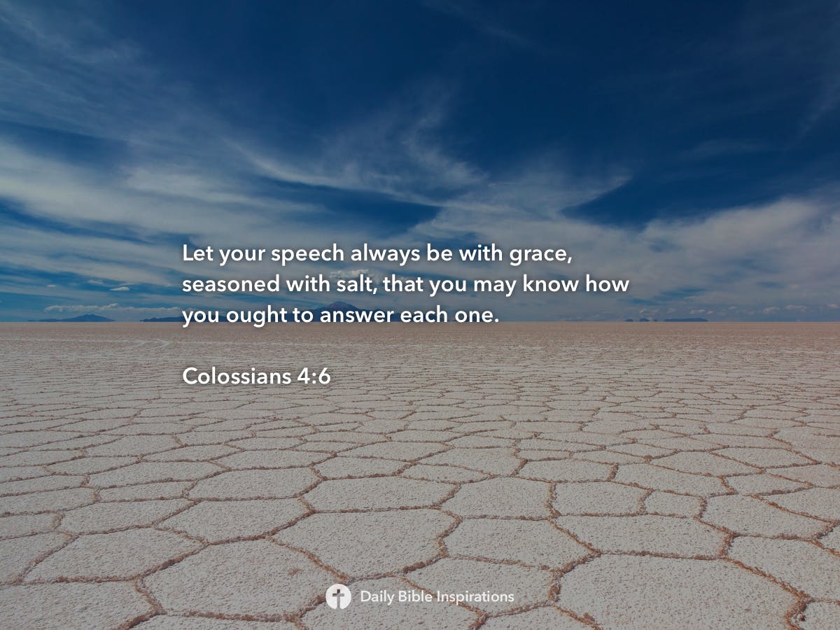 Colossians 4:6 - Daily Bible Inspirations