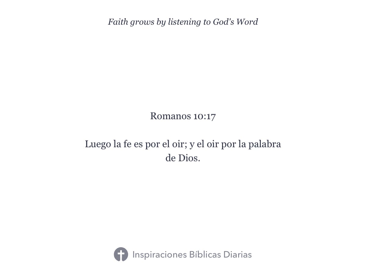 Romanos 10:17 - Inspiraciones Bíblicas Diarias