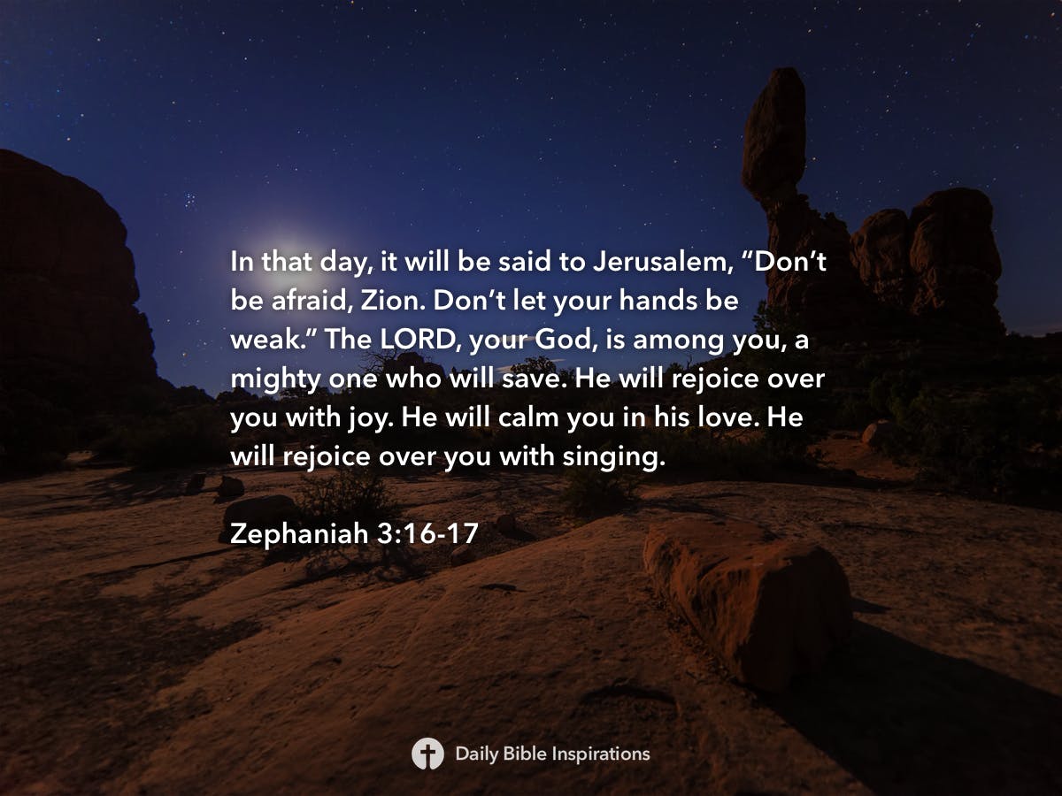 Zephaniah 3:16-17 | Daily Bible Inspirations