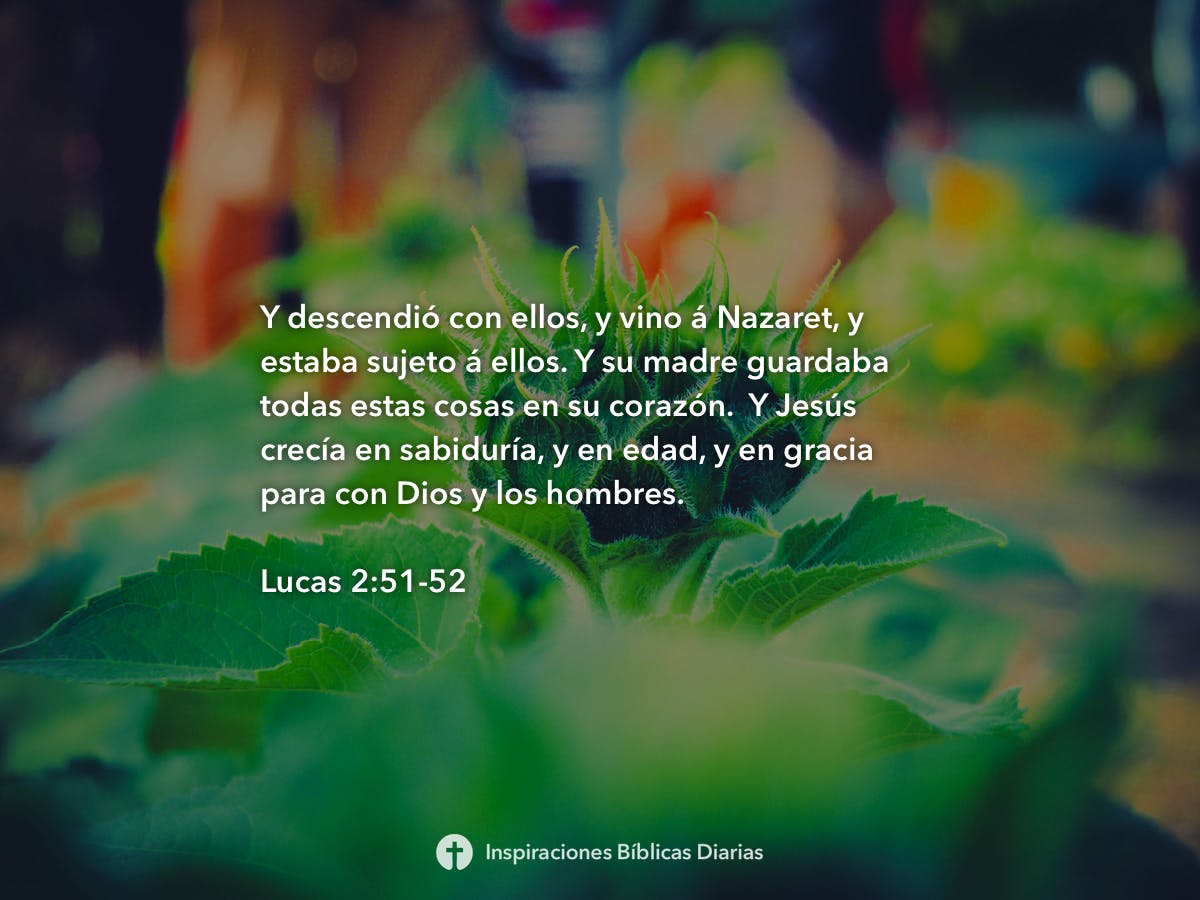 Lucas 2:51-52 - Inspiraciones Bíblicas Diarias