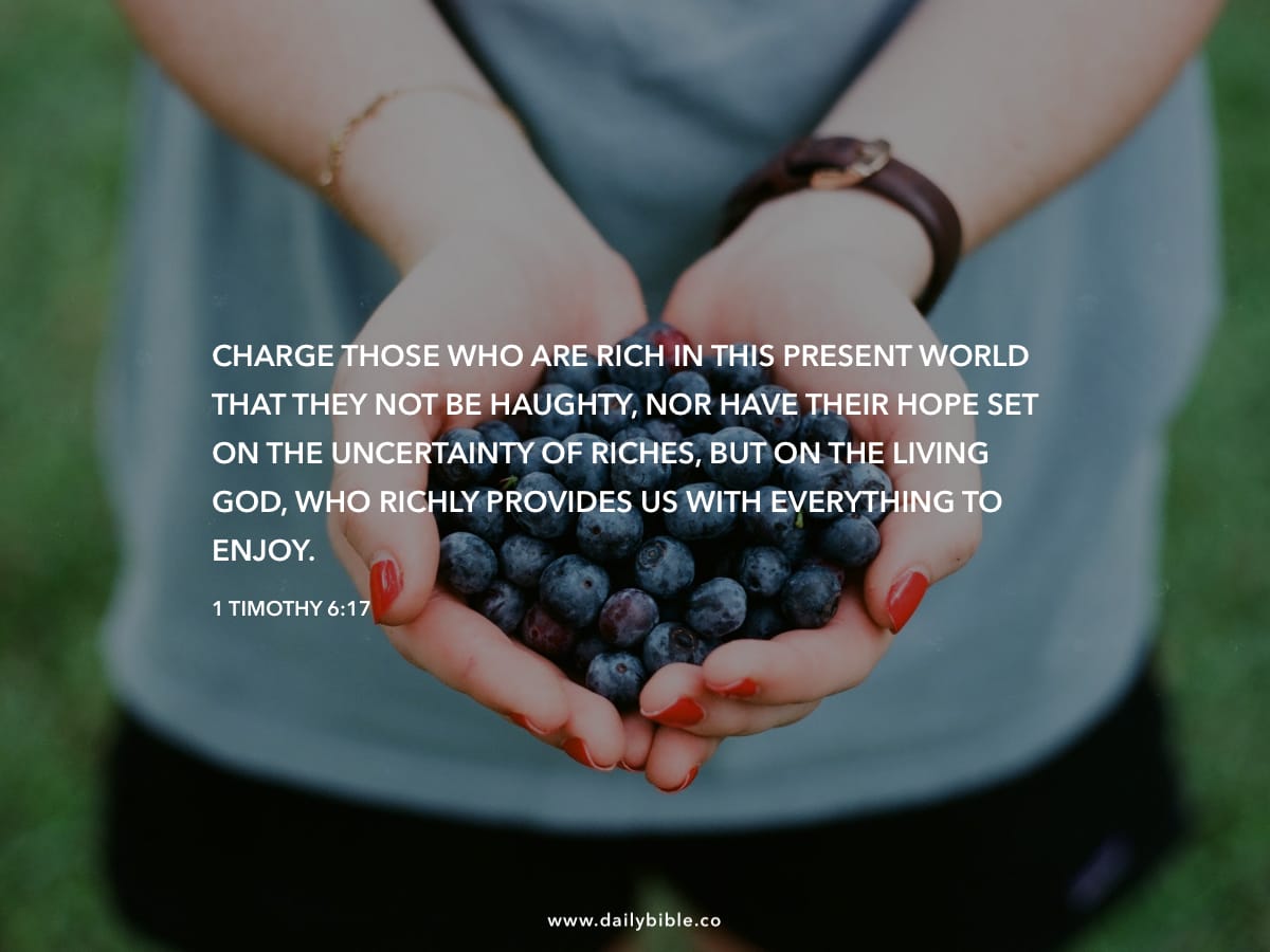 1 Timothy 6:17 - Daily Bible Inspirations