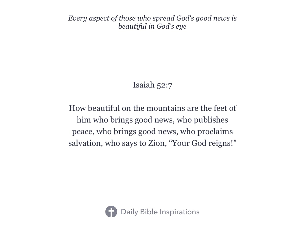 Isaiah 52:7 - Daily Bible Inspirations