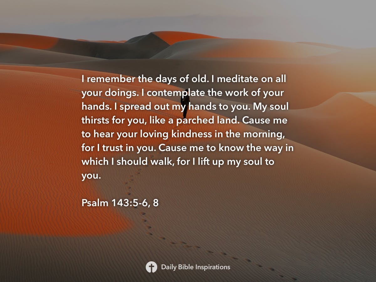 Psalm 143 5 6 8 Daily Bible Inspirations