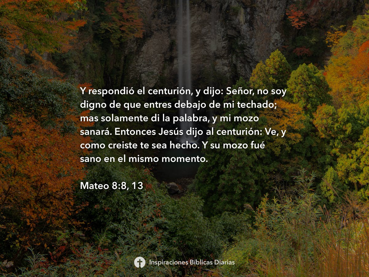 Mateo 8:8, 13 - Inspiraciones Bíblicas Diarias