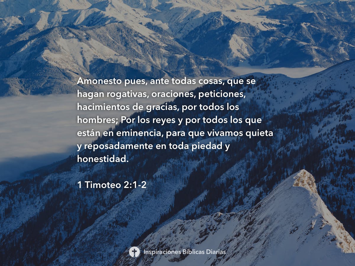 1 Timoteo 2:1-2 - Inspiraciones Bíblicas Diarias