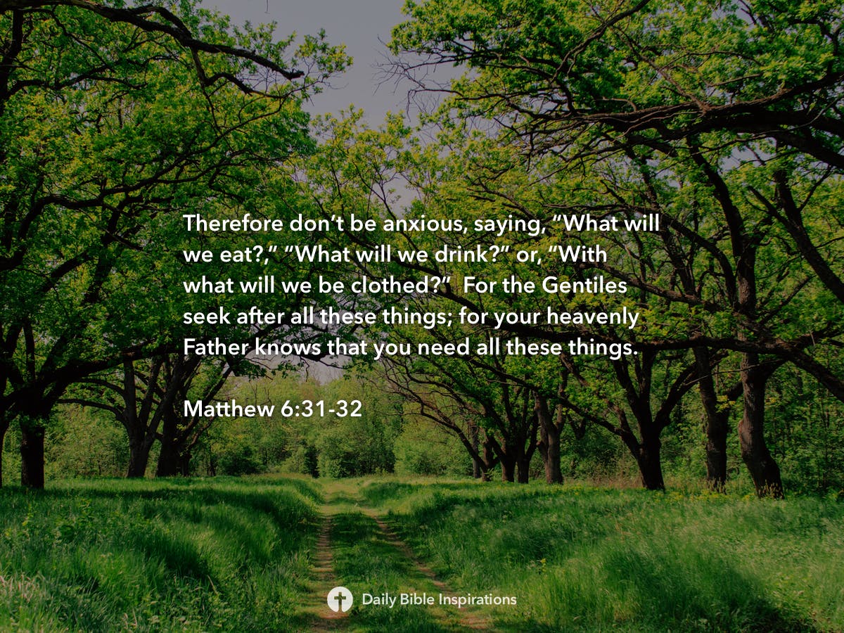 Matthew 6:31-32 | Daily Bible Inspirations