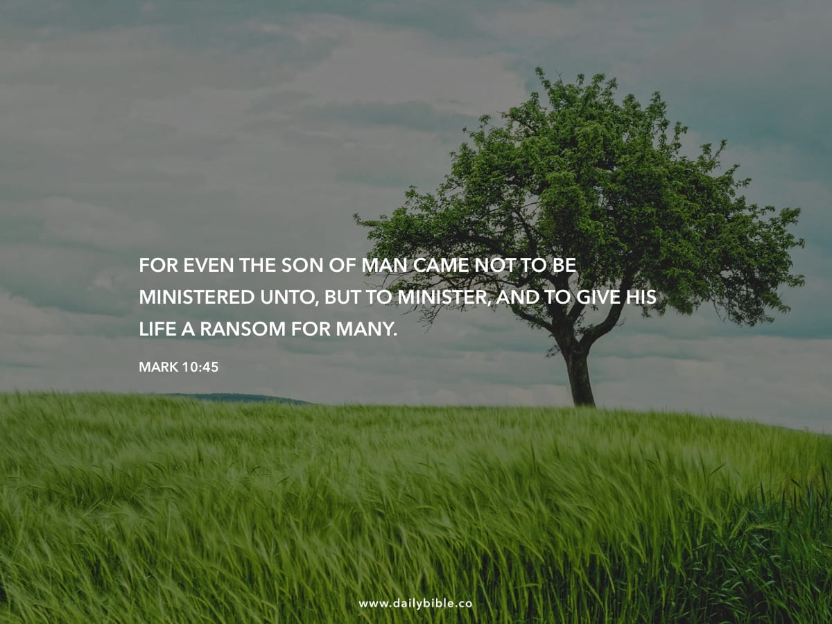 Mark 10:45 - Daily Bible Inspirations
