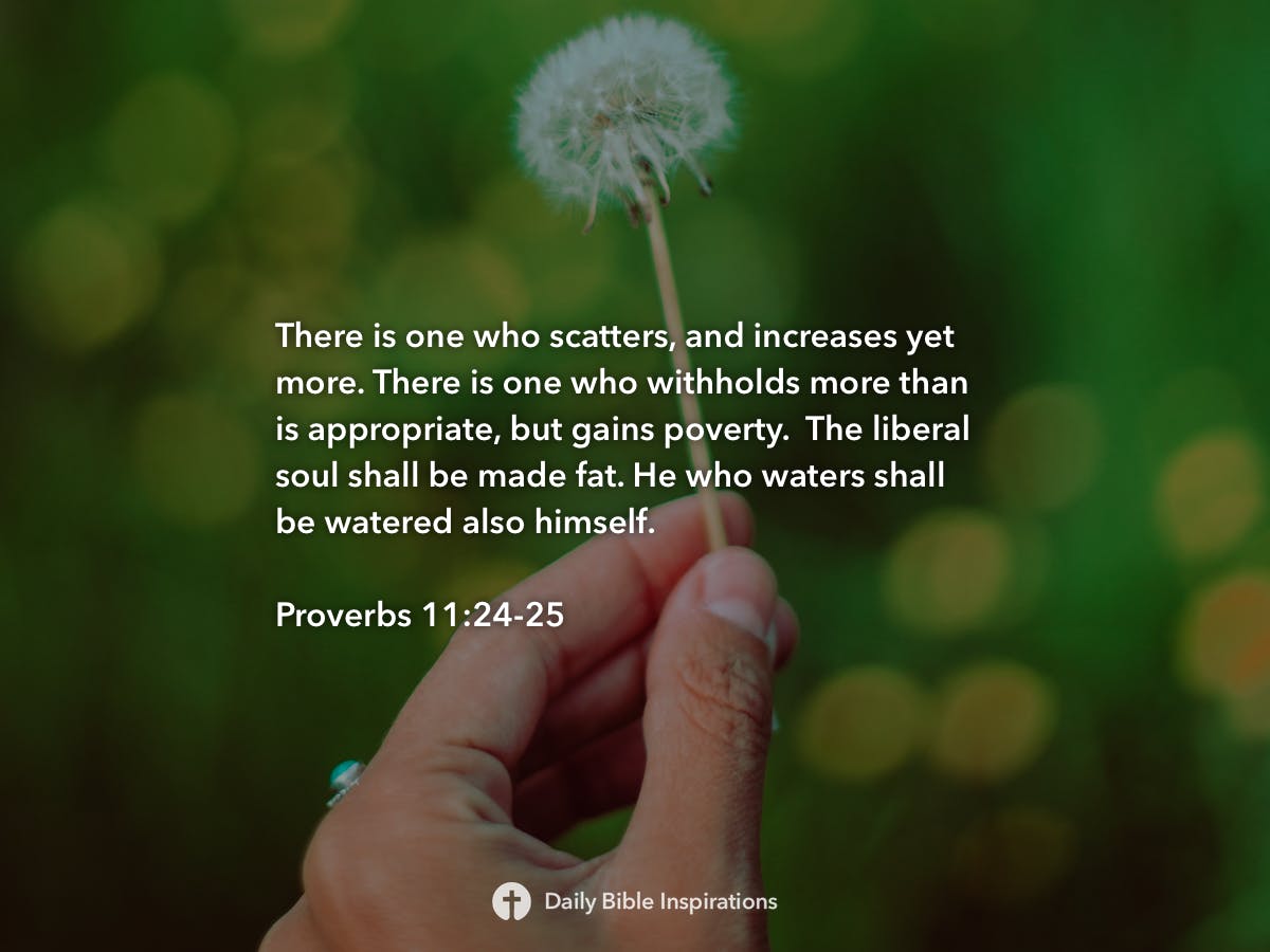 Proverbs 11 24 25 Daily Bible Inspirations