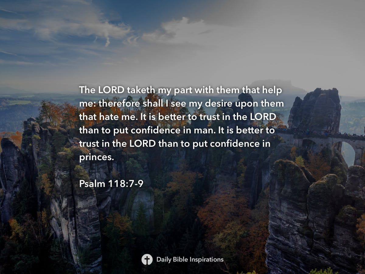 Psalm 118:7-9 - Daily Bible Inspirations