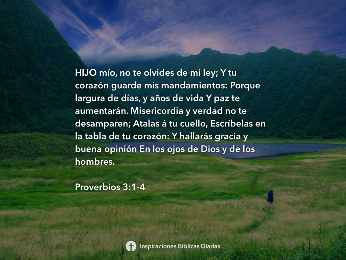 Proverbios 3:1-4 - Inspiraciones Bíblicas Diarias