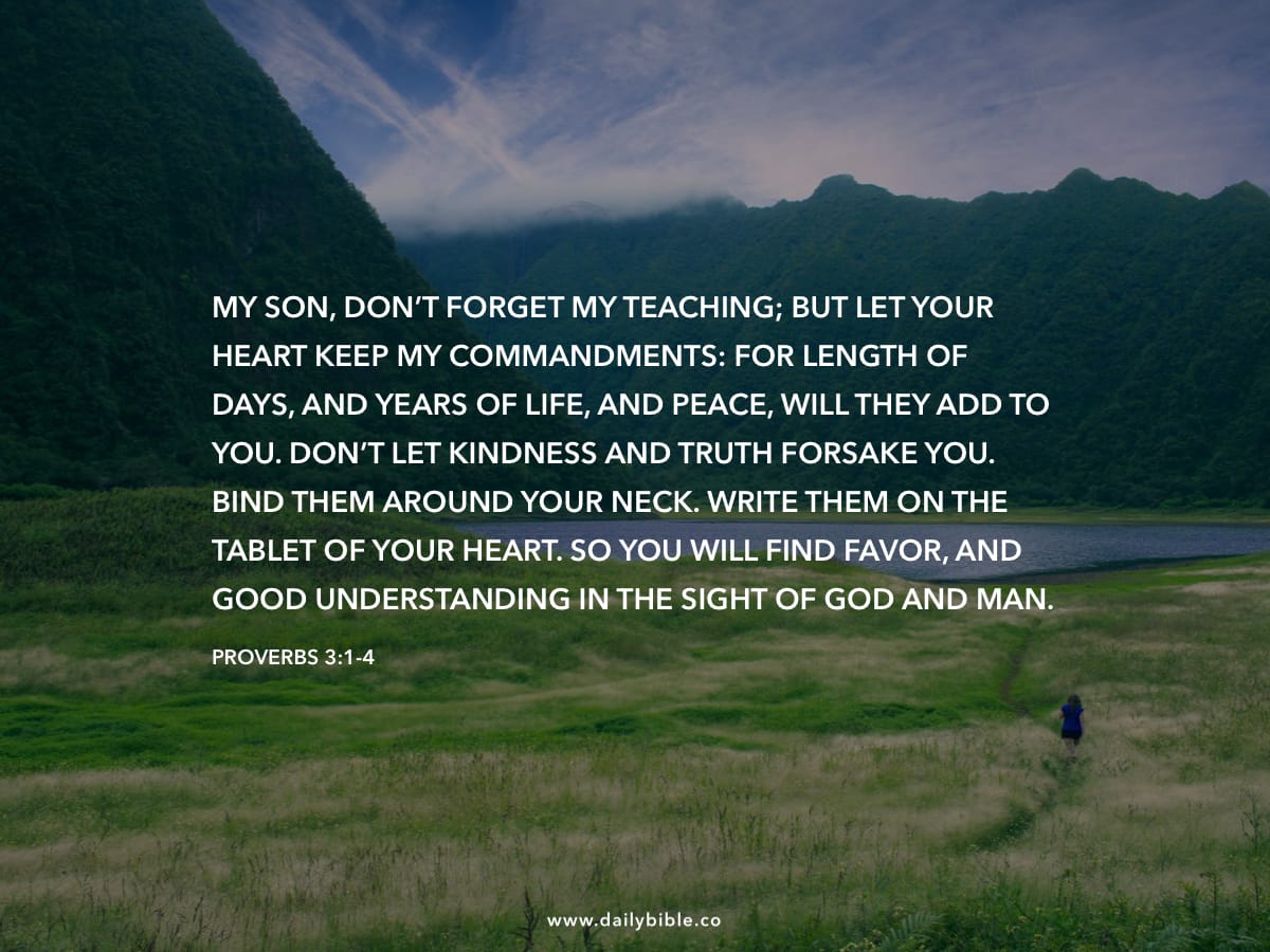 Proverbs 3:1-4 - Daily Bible Inspirations