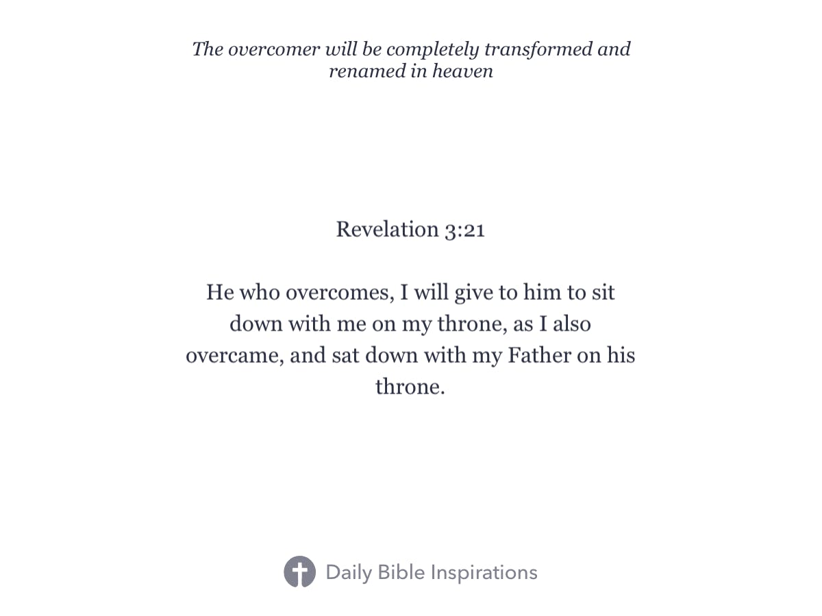 Revelation 3:21 - Daily Bible Inspirations