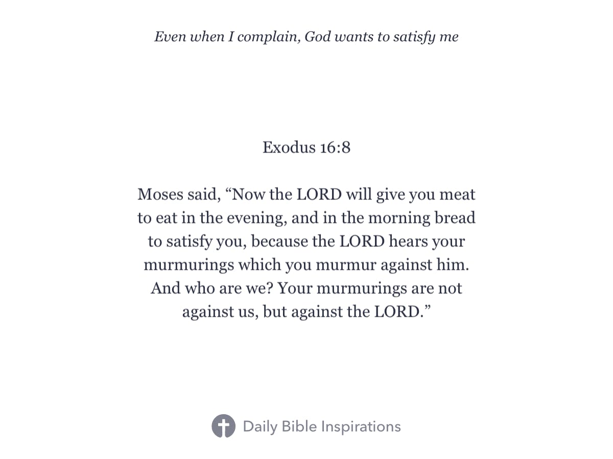 Exodus 16:8 - Daily Bible Inspirations