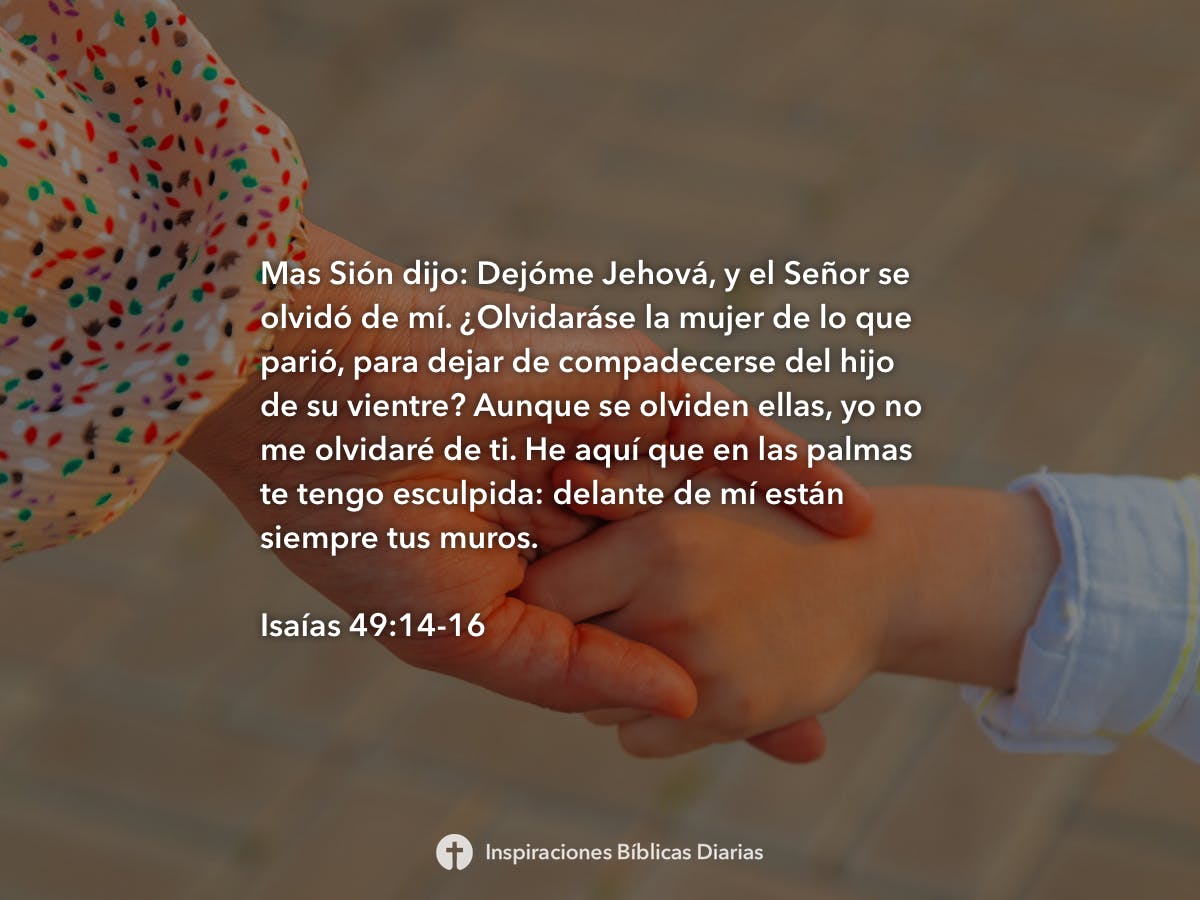 Isaías 49:14-16 - Inspiraciones Bíblicas Diarias