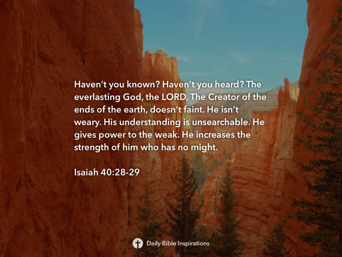 Isaiah 40:28-29 | Daily Bible Inspirations