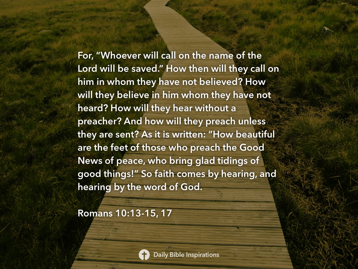 Romans 10:13-15, 17 - Daily Bible Inspirations