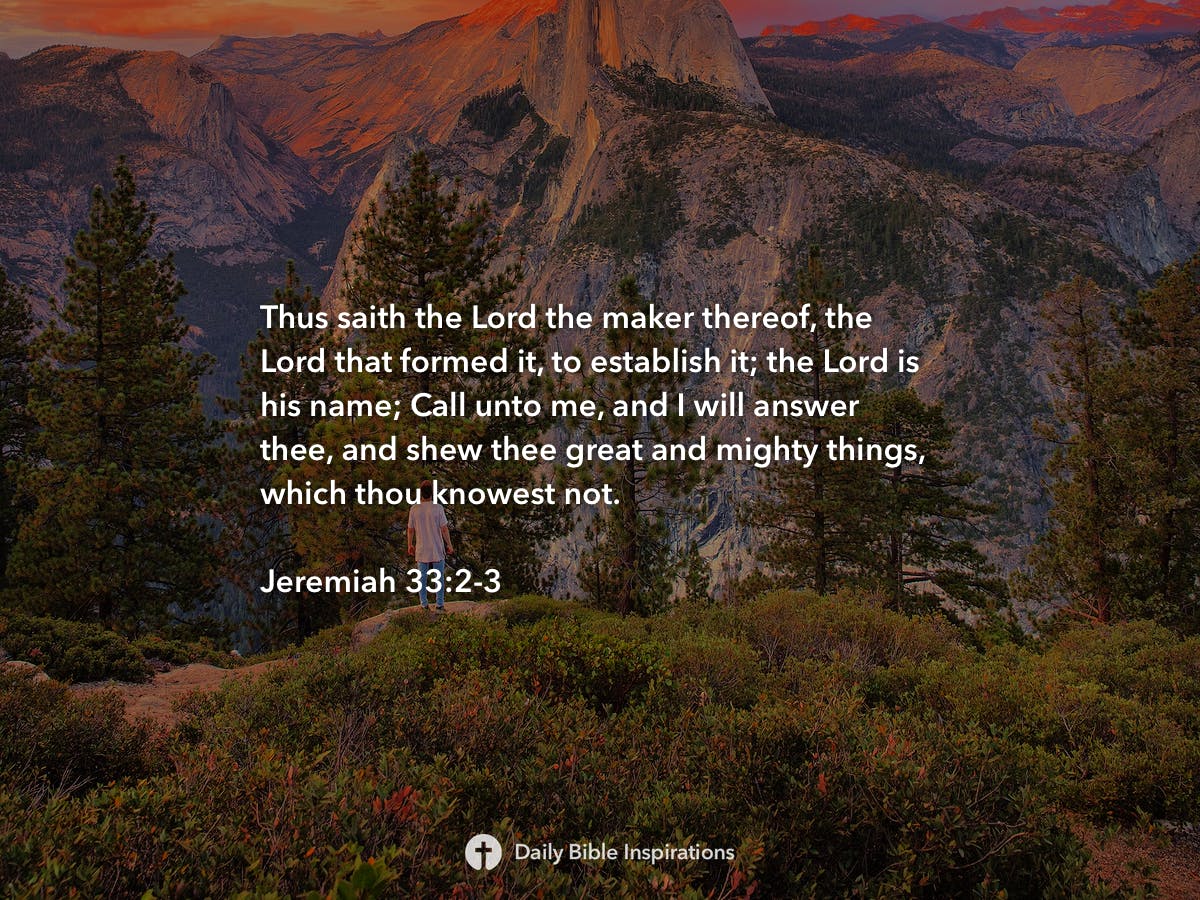 Jeremiah 33:2-3 - Daily Bible Inspirations