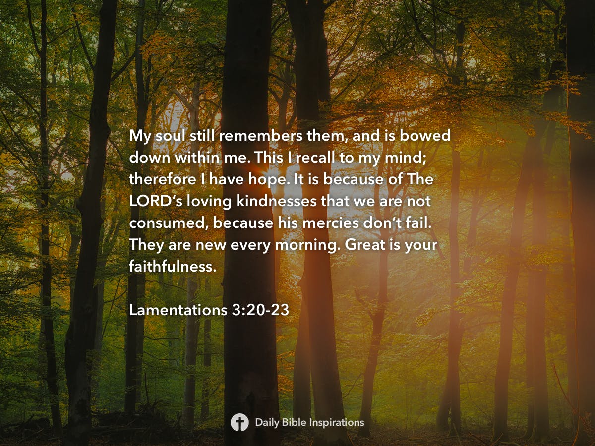 Lamentations 3:20-23 - Daily Bible Inspirations