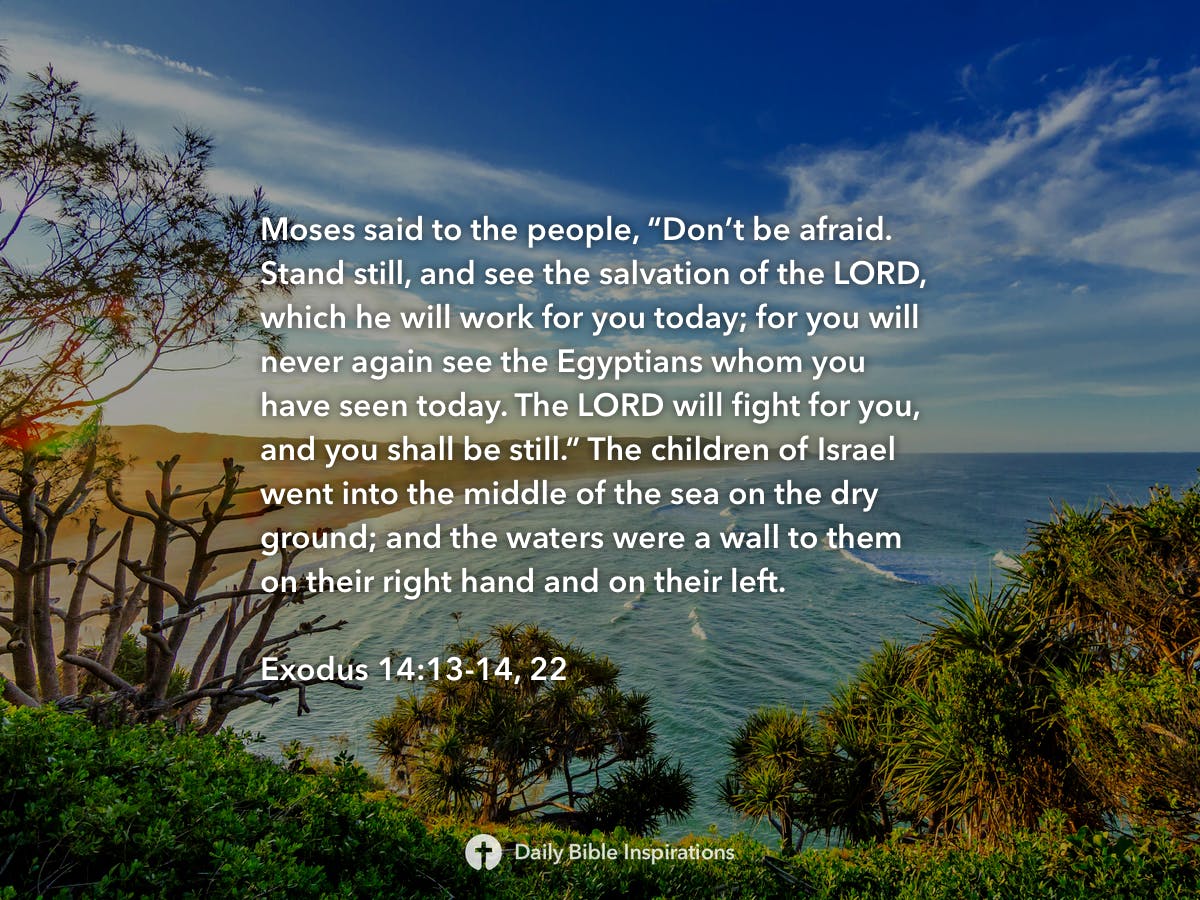 Exodus 14:13-14, 22 | Daily Bible Inspirations