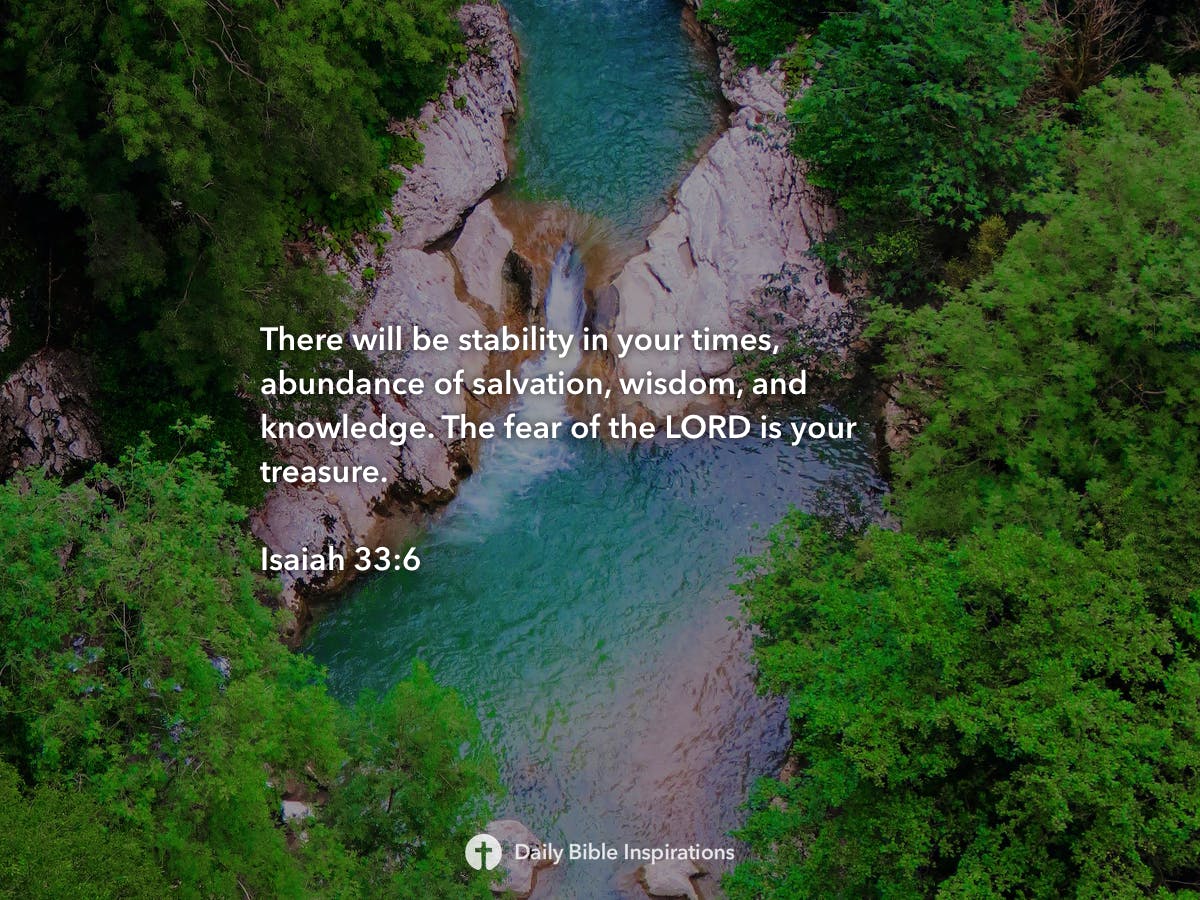 Isaiah 33:6 - Daily Bible Inspirations